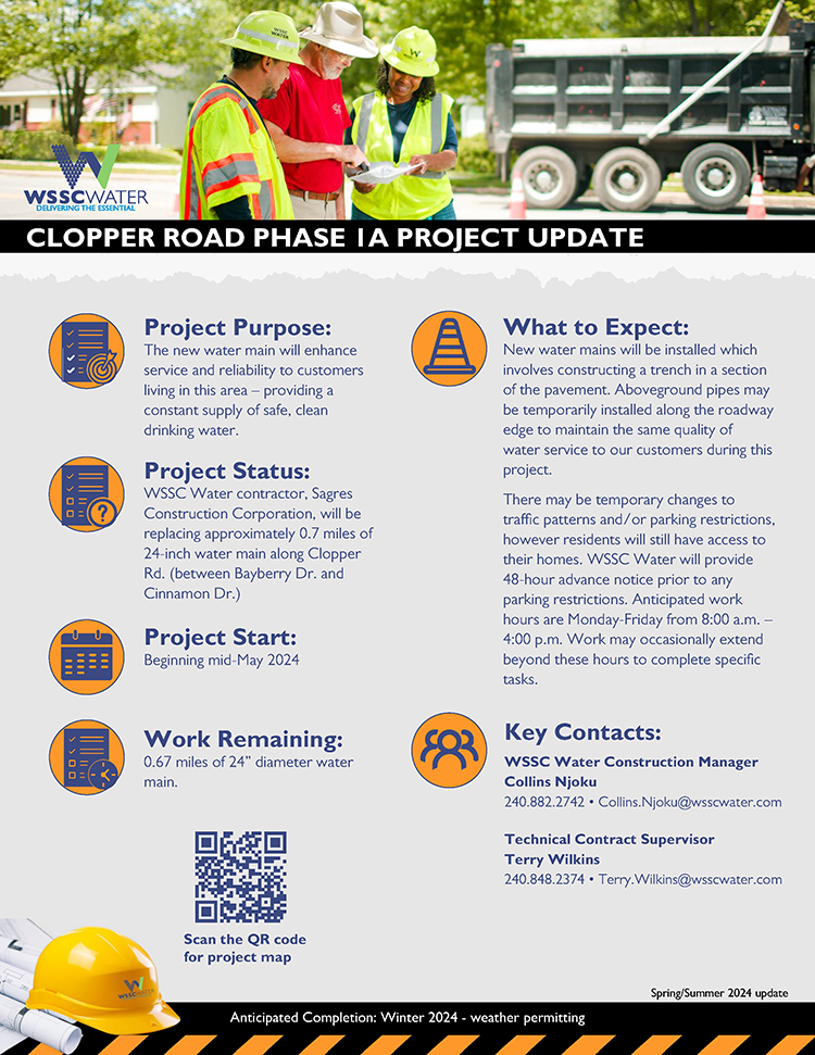 Clopper Road Project | WSSC Water